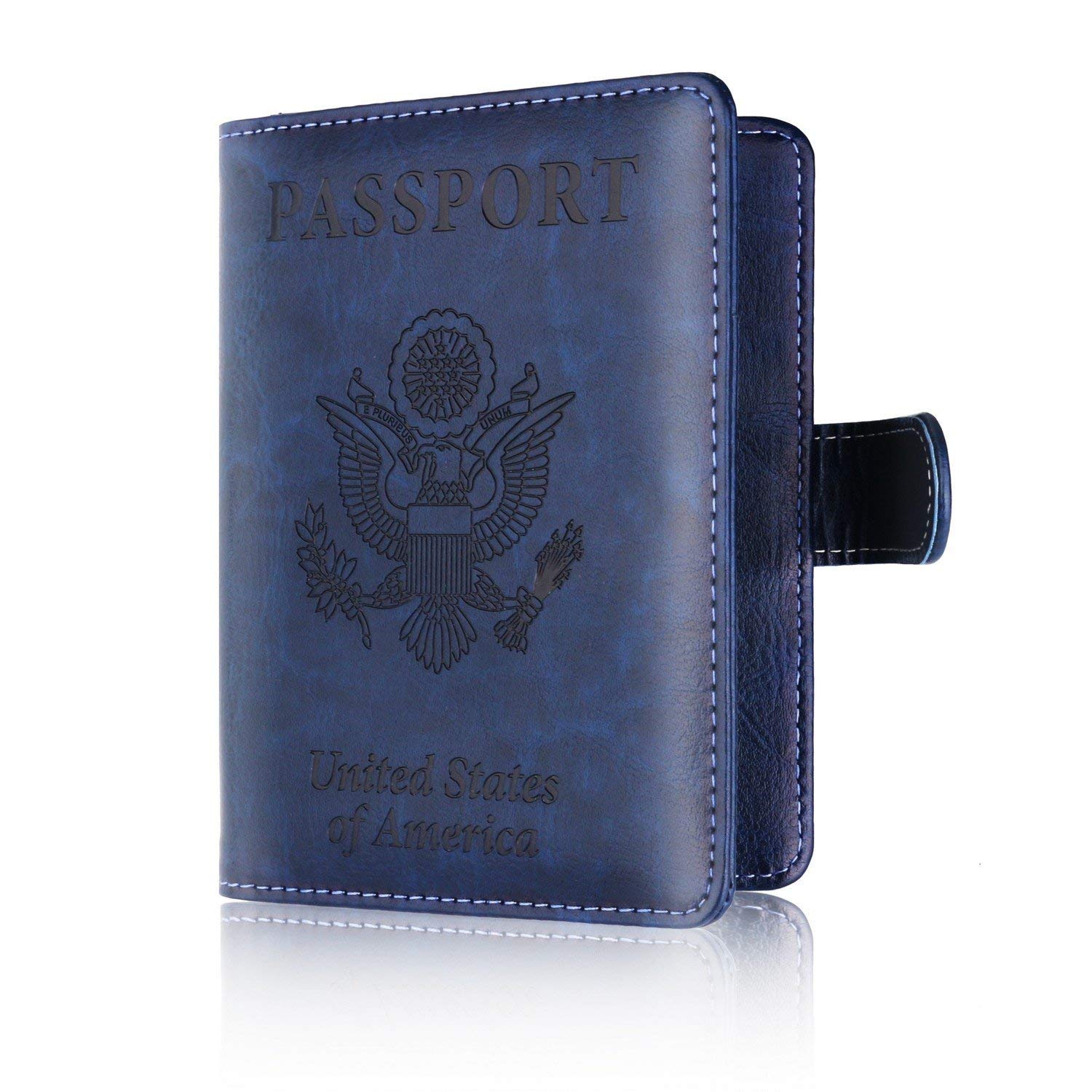 Leather Passport Holder Leather Rfid Blocking Passport Cover Case for ...