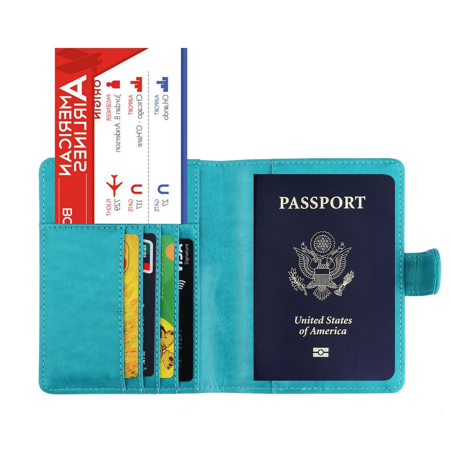 Leather Passport Holder Leather Rfid Blocking Passport Cover Case for ...